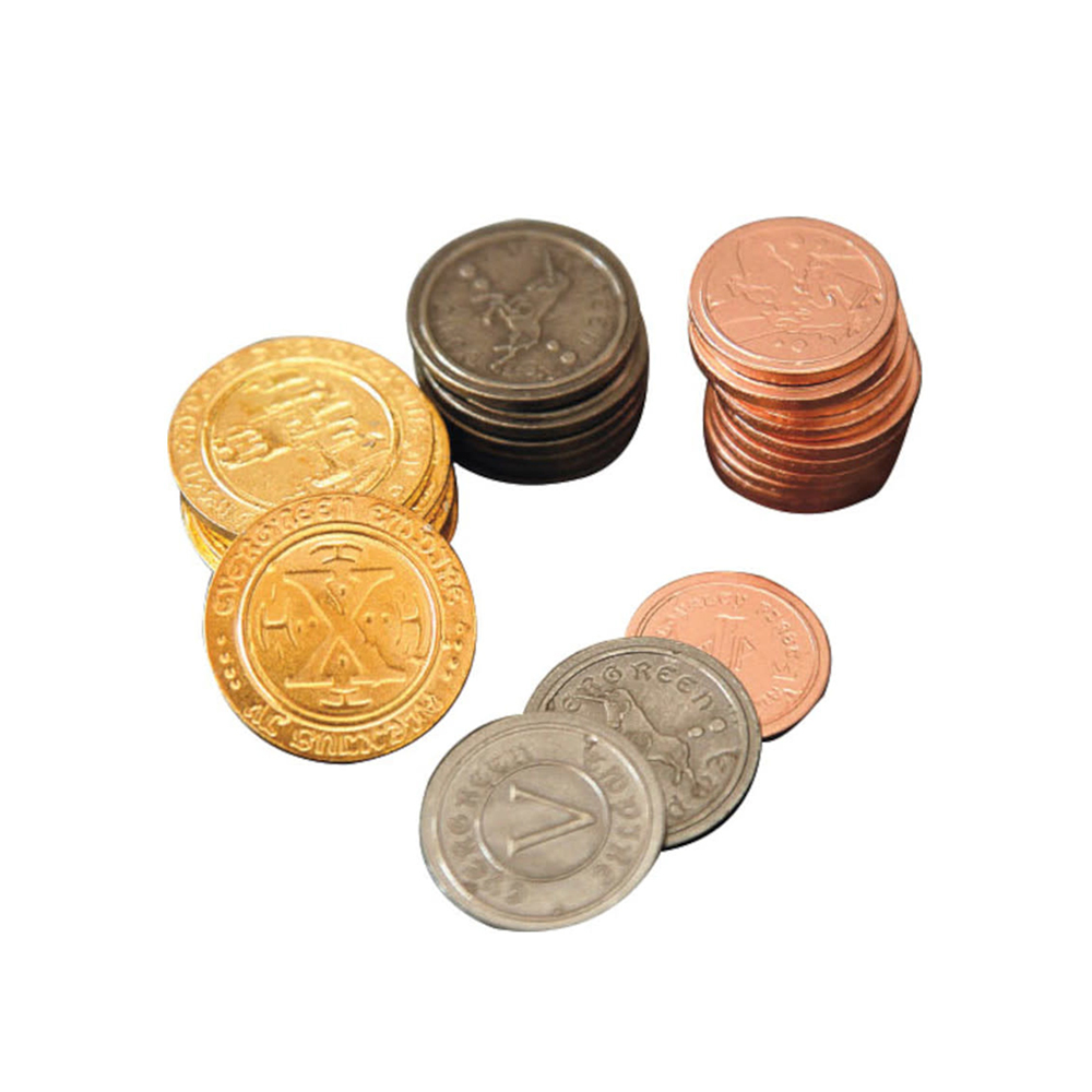 50 Metal Coin Board Game Upgrade Set | Τόκενς & Νομίσματα - The Game Rules