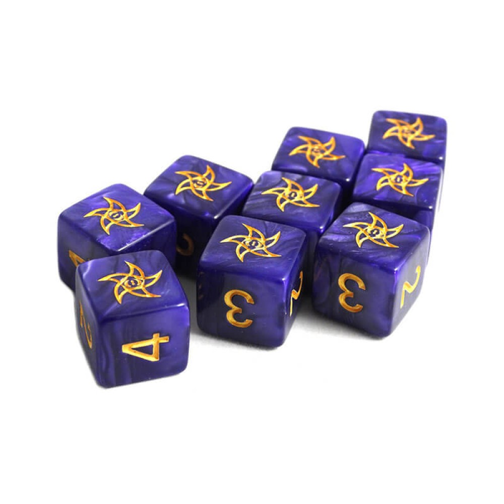 Astral Elder Sign Dice - Mystic Purple d6 Set