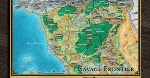 D&D - Savage Frontier Map (53x79cm) | Ταμπλό & Χάρτες - The Game Rules