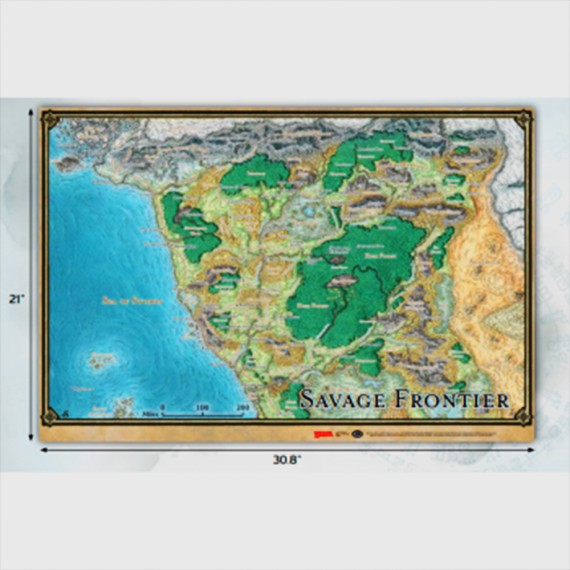 D&D - Savage Frontier Map (53x79cm) | Ταμπλό & Χάρτες - The Game Rules