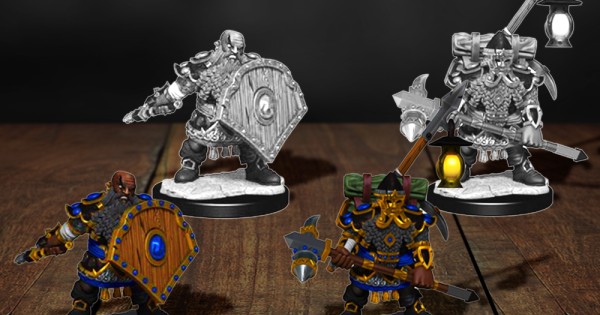 D&D Frameworks: Dwarf Fighter Male | RPG Μινιατούρες - The Game Rules