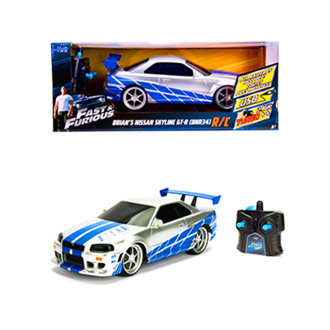 Fast & Furious RC Nissan Skyline GTR (1:16) | Συλλεκτικά Αυτοκινητάκια ...