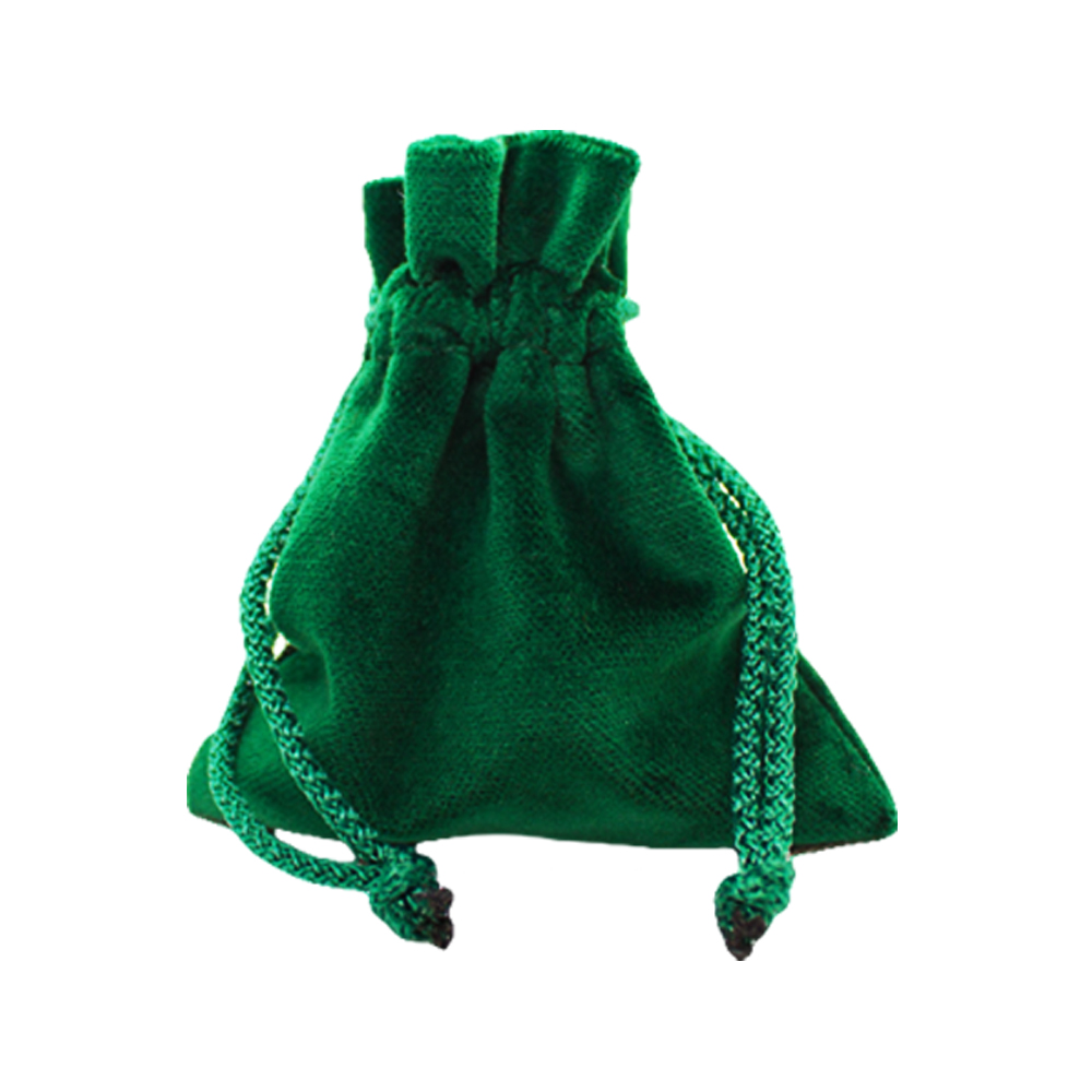 Green Velvet Pouch | Αξεσουάρ Ζαριών - The Game Rules