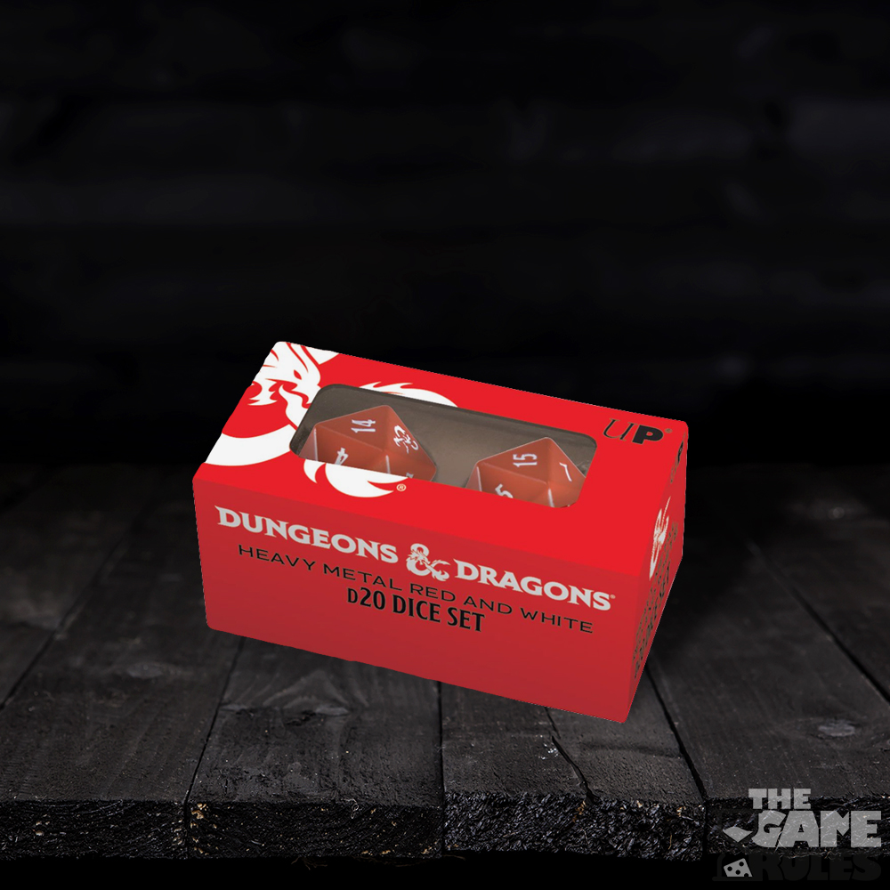 Heavy Metal Red and White D20 Dice Set for Dungeons & Dragons | Ζάρια ...