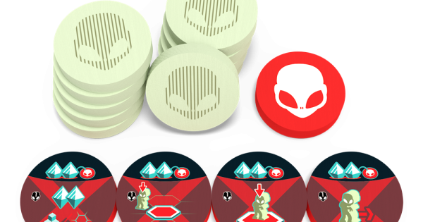 On Mars: Alien Invasion - Alien Action Tokens (KS Edition)
