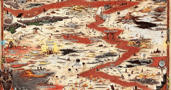 D&D Descent Into Avernus - Avernus Map (58 x 31 cm)